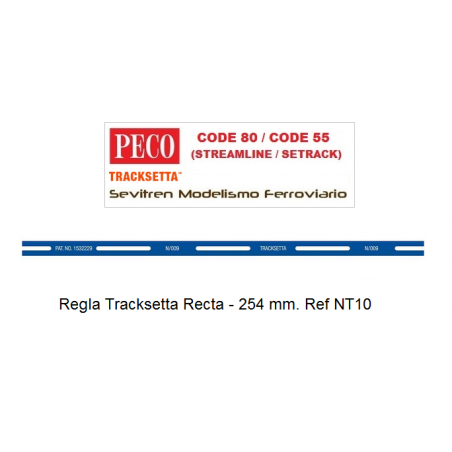 Tracksetta N Template 10" Straight - NT10